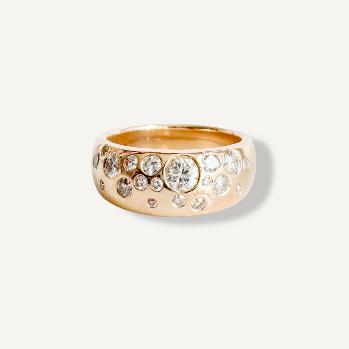 Custom Confetti Diamond Ring | Vana Chupp Studio
