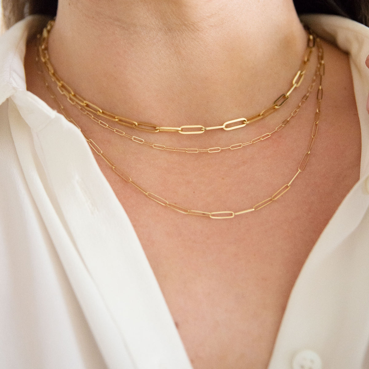 The Paperclip Chain Necklace - Medium Weight | Vana Chupp Studio