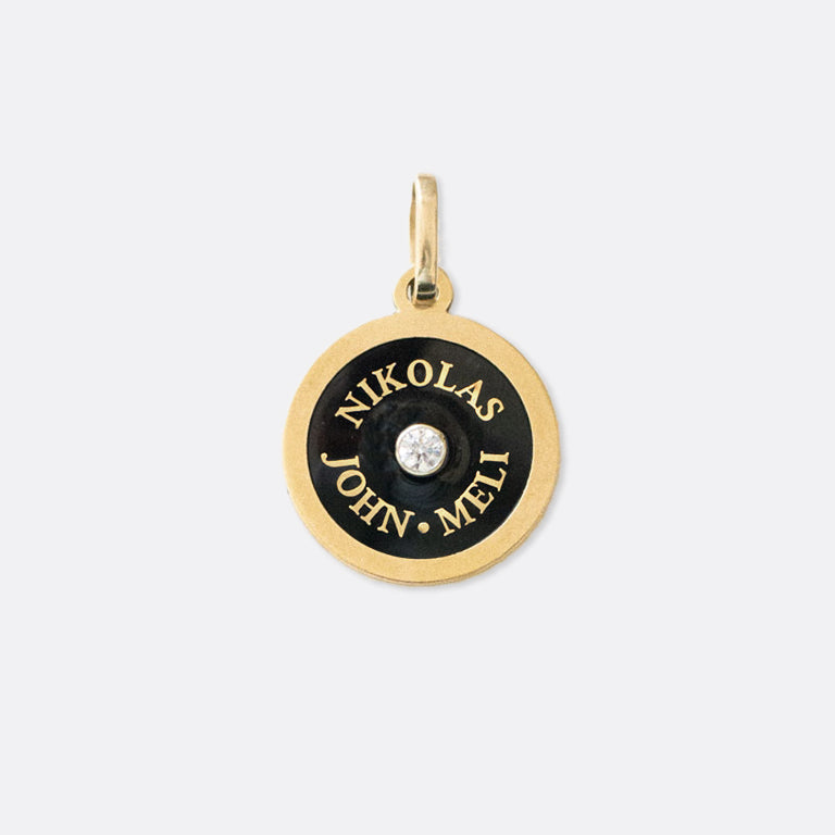 Personalized Enamel Medallion - With Up to 4 Names | Vana Chupp Studio