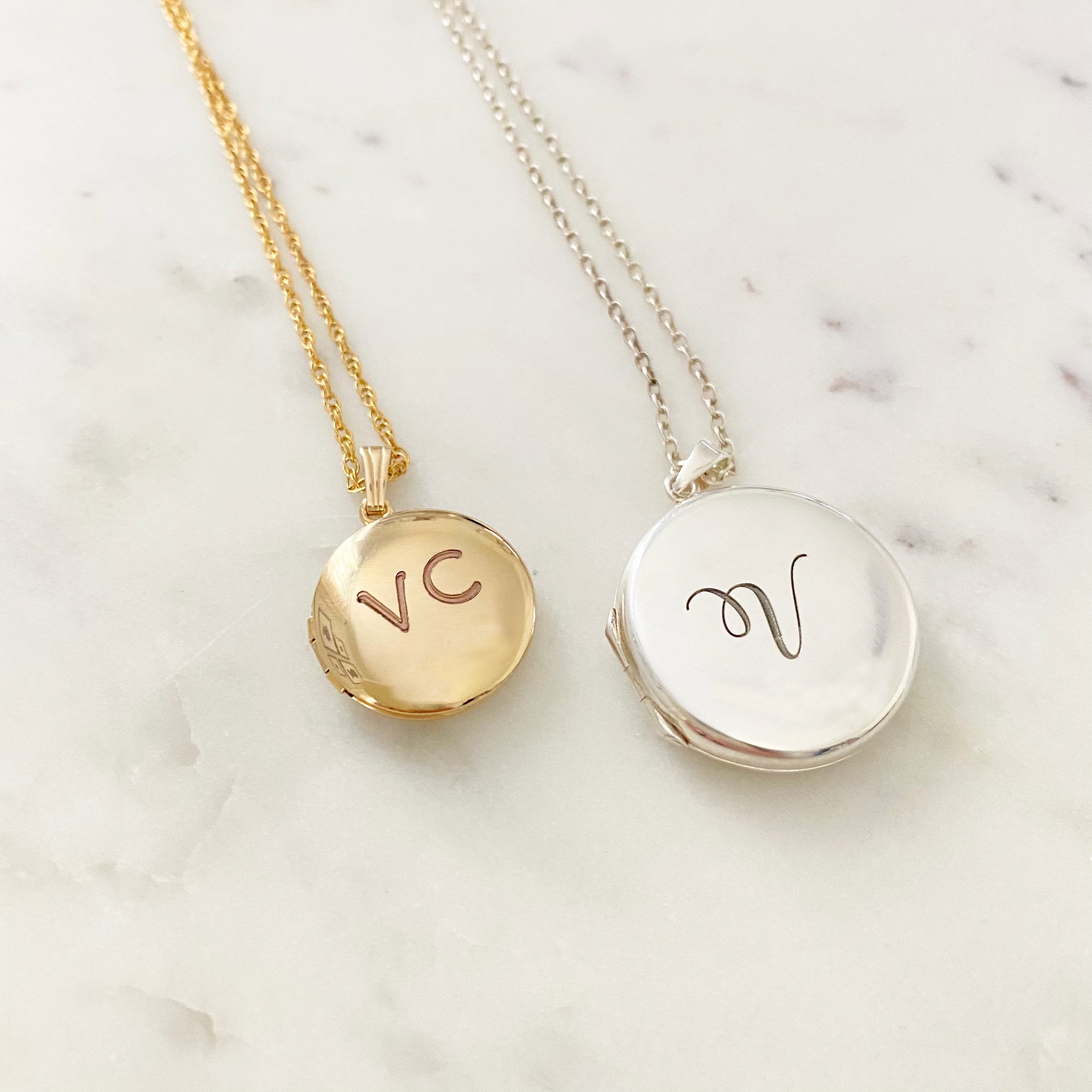 Gold Lockets with Silhouette Portraits | Vana Chupp Studio | Vana Chupp ...