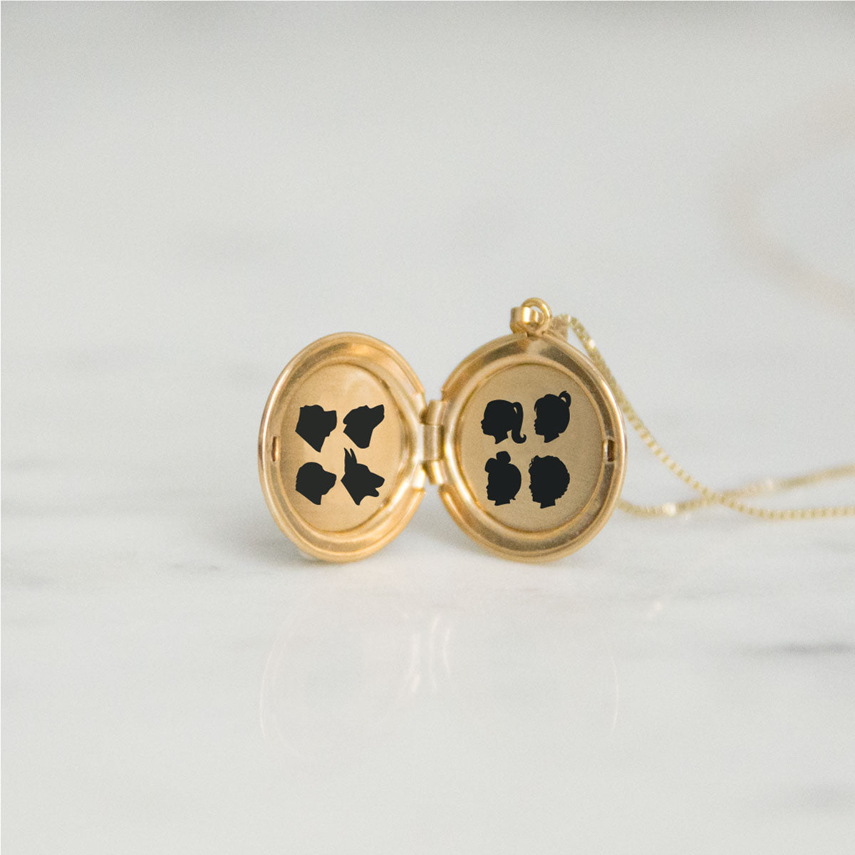 Luxury 14k Gold Locket Necklace - Engraved Gold Locket | Vana Chupp Studio