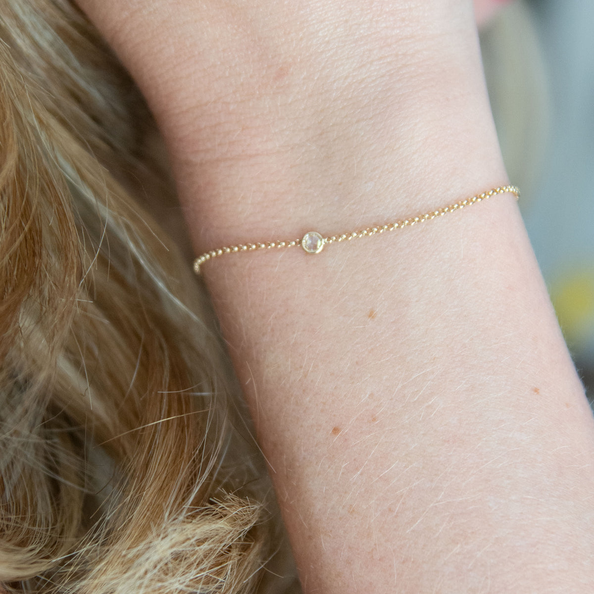 Single Birthstone Charm Bracelet - 14K Gold - Vana Chupp Studio | Vana ...